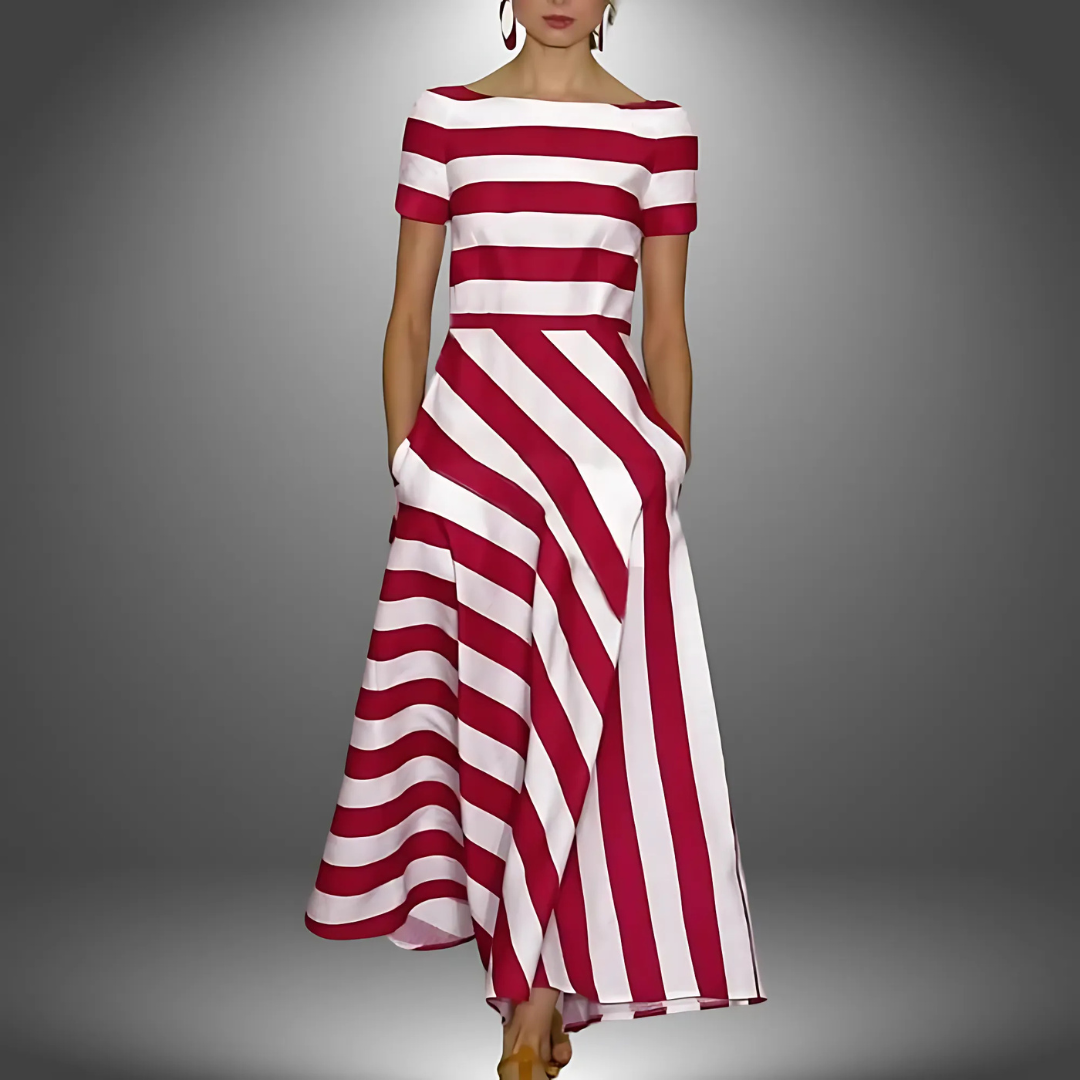 Isabella | Light Airy Dress with Subtle Stripes – BONDI BEACH BOUTIQUE