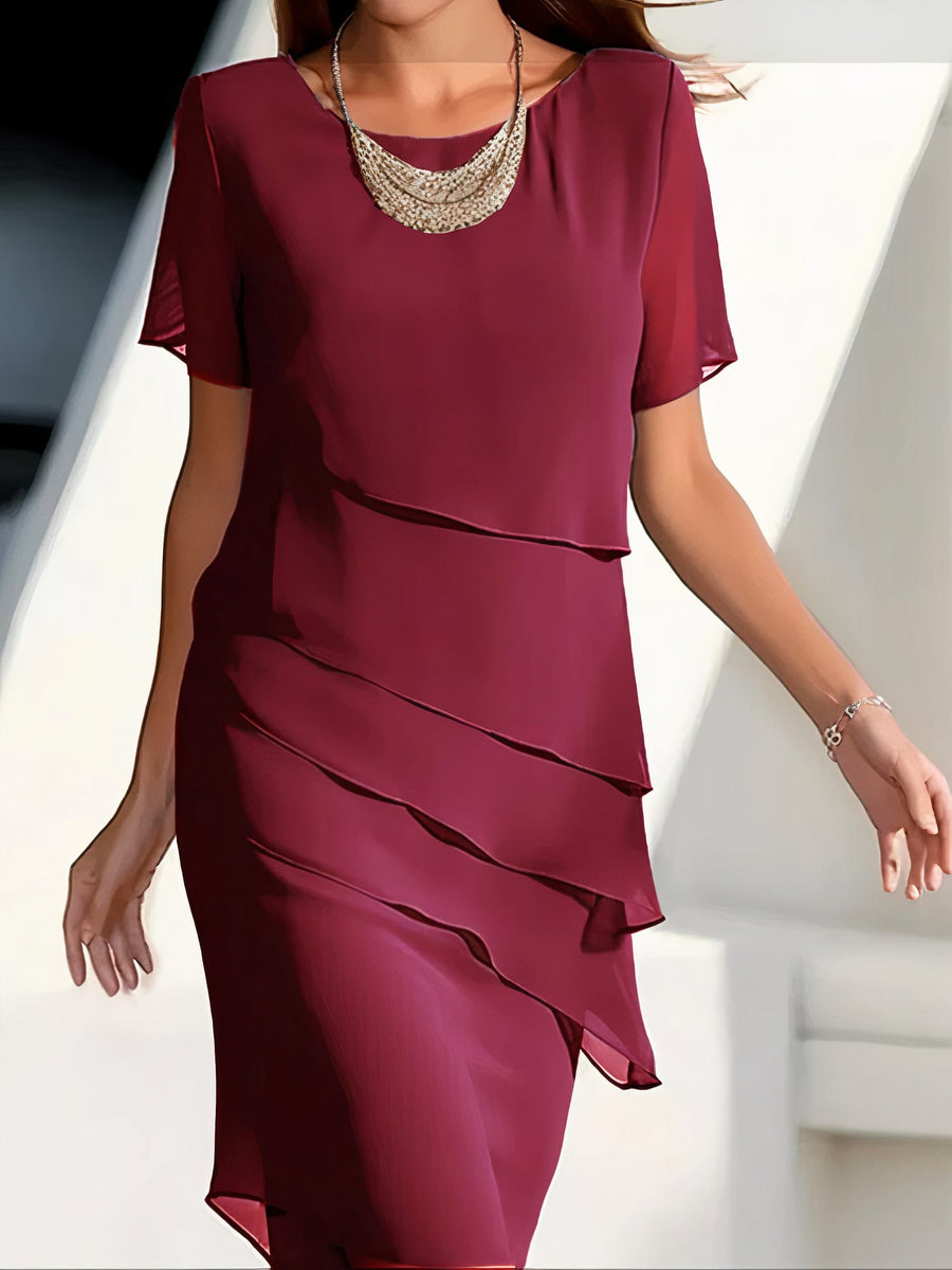 Tessa | Tiered Chiffon Dress – BONDI BEACH BOUTIQUE